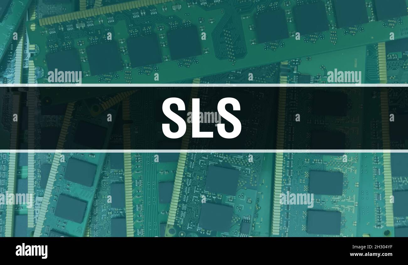 SLS concept with Electronic Integrated Circuit on circuit board. SLS ...