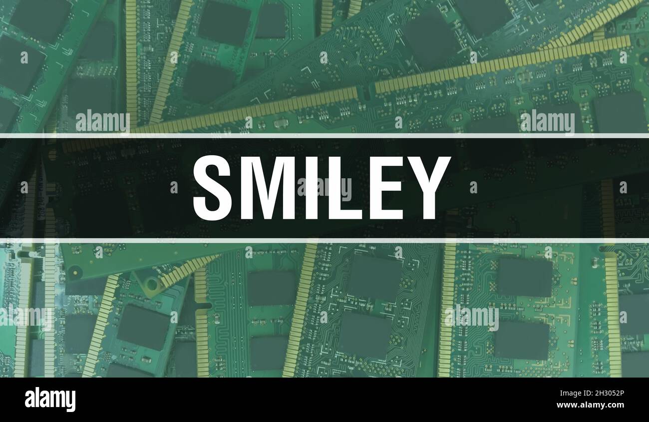 Smiley with Technology Motherboard Digital. Smiley and Computer Circuit ...
