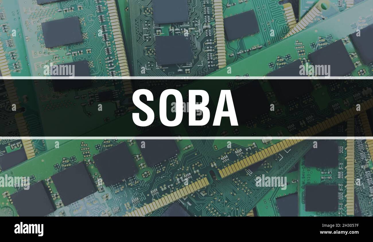 Soba With Electronic Computer Hardware Technology Background Abstract Background With