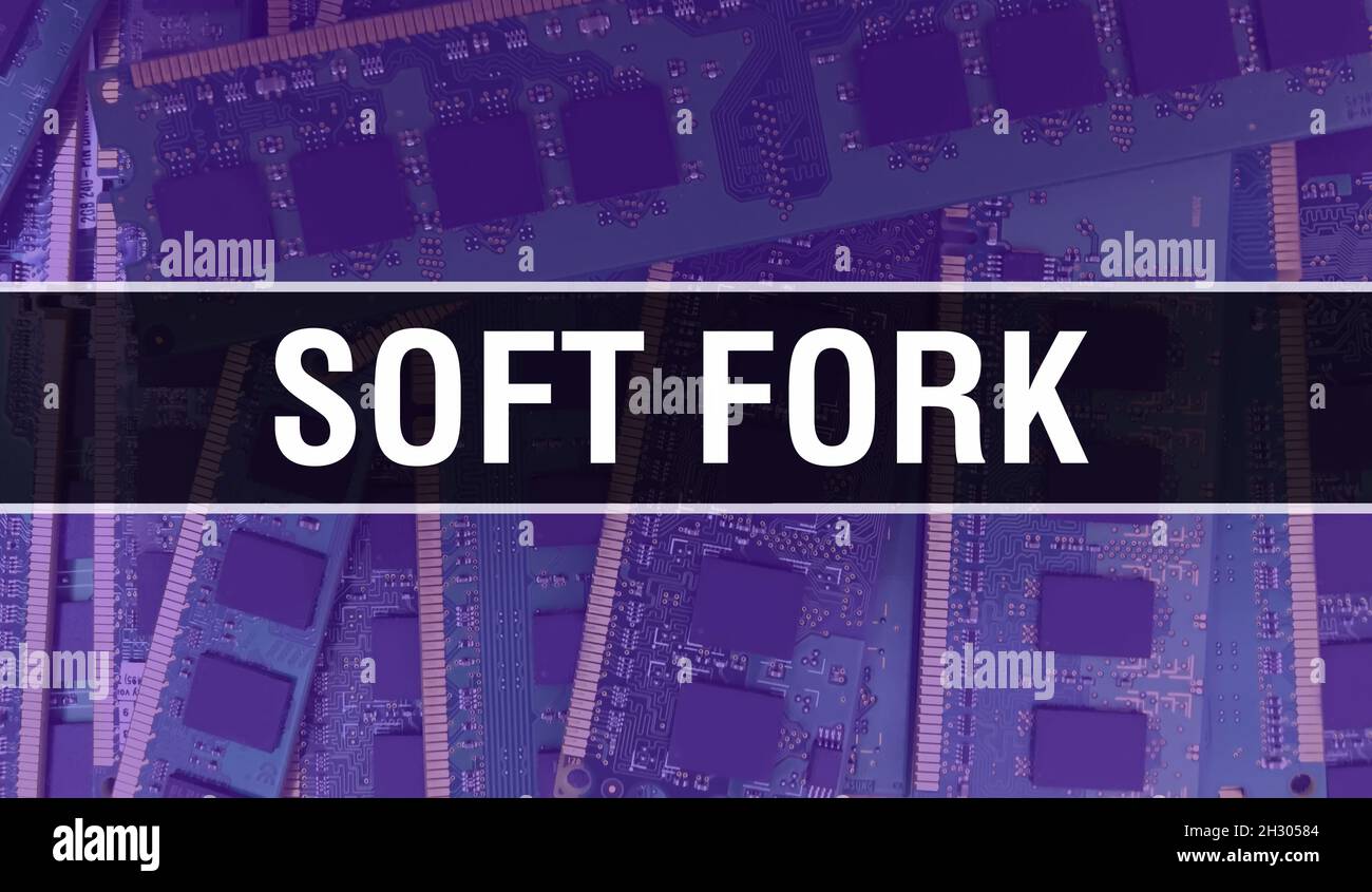 Soft Fork concept with Electronic Integrated Circuit on circuit board ...