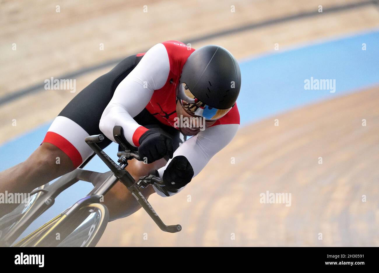 Nicholas PAUL Nicholas (TTO) in action in Mens 1 Km Time Trial during ...