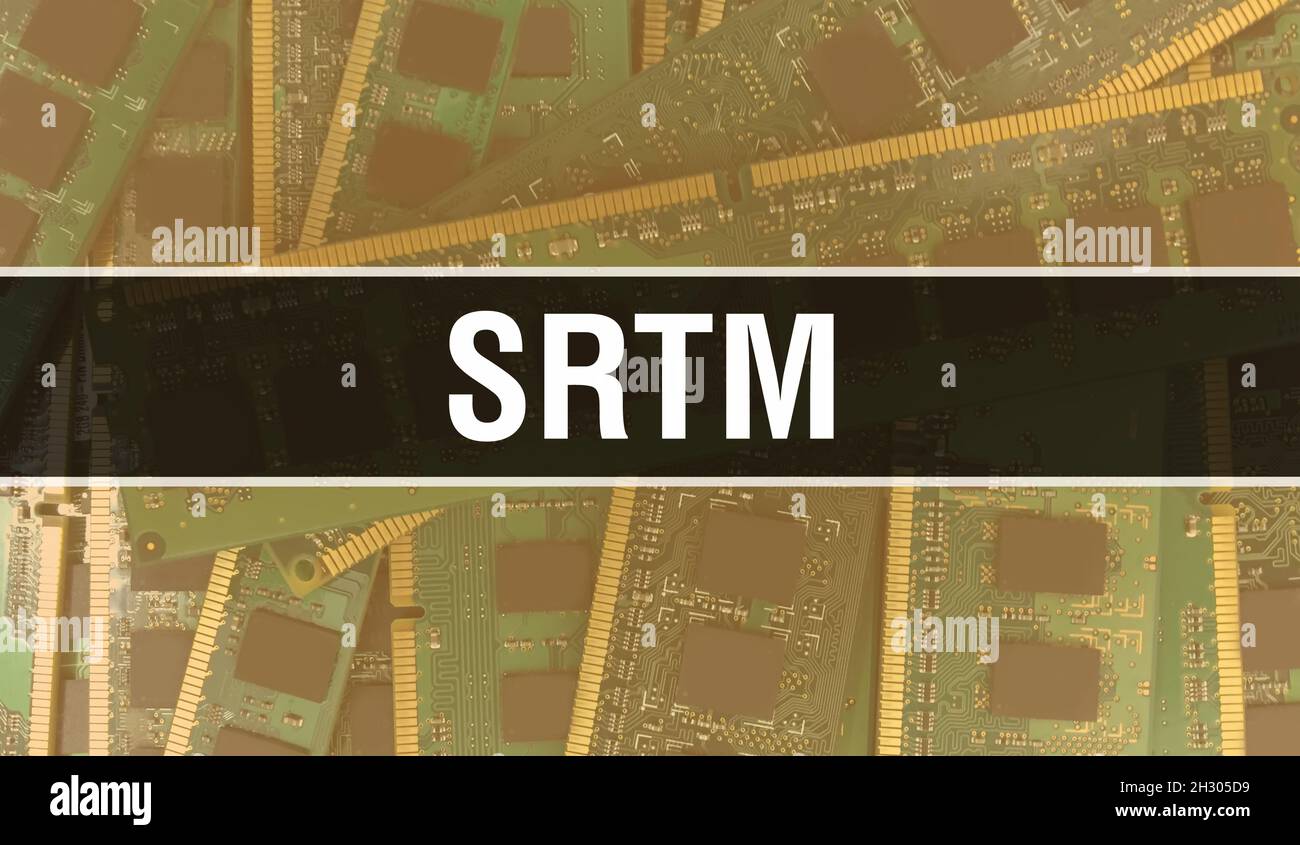 SRTM with Technology Motherboard Digital. SRTM and Computer Circuit ...