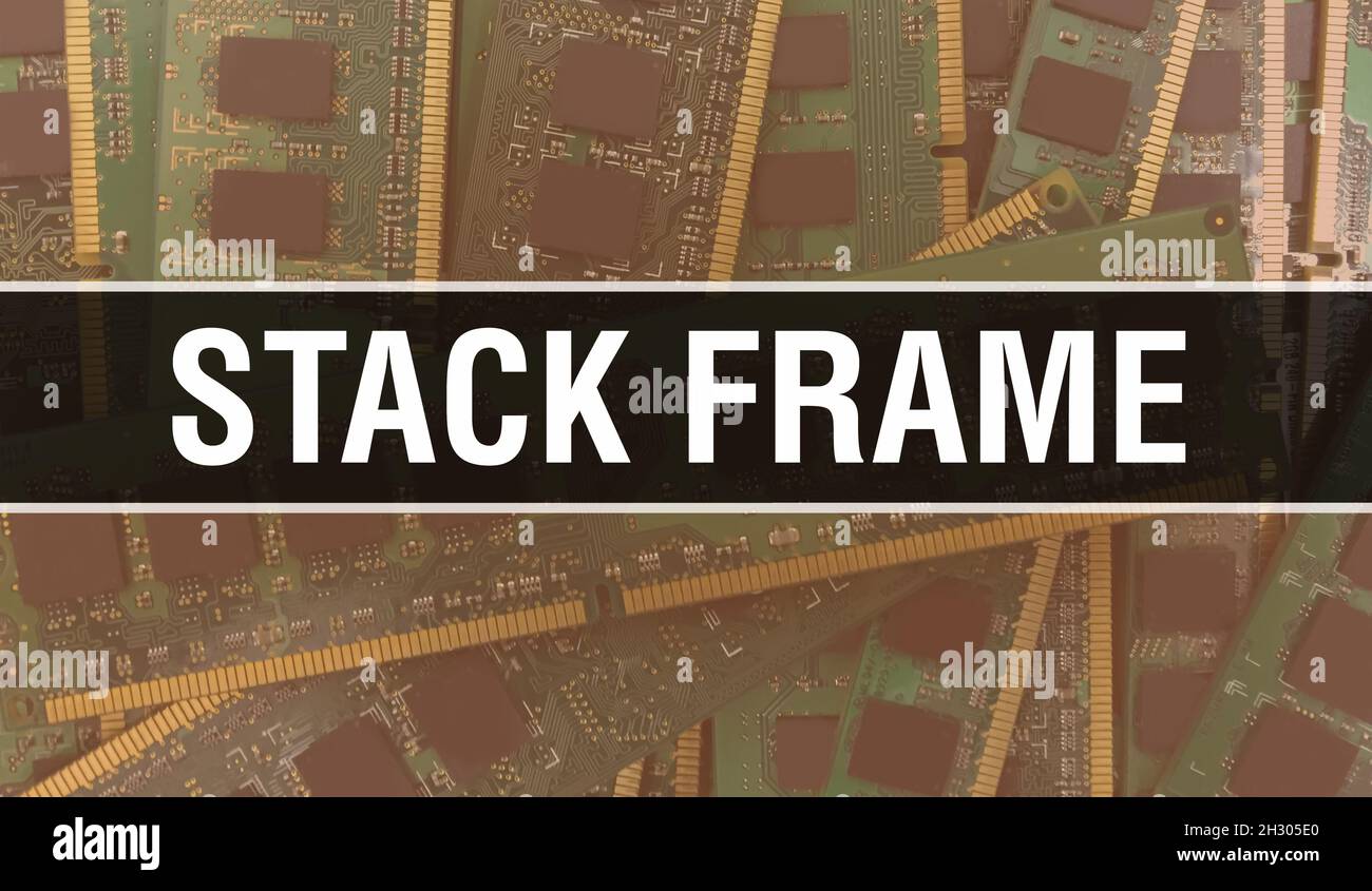 Stack Frame with Electronic Computer Hardware technology background ...