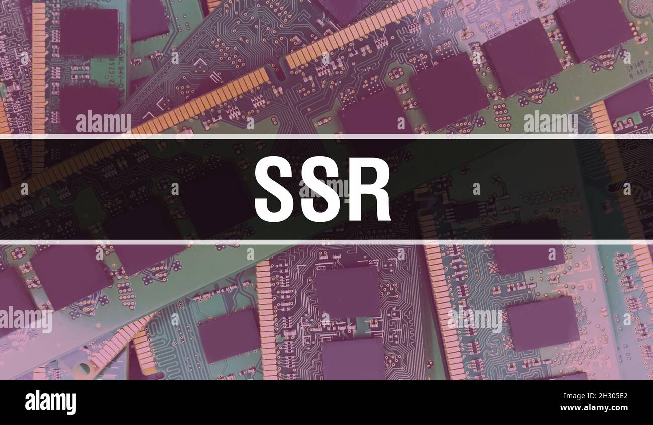 SSR concept with Electronic Integrated Circuit on circuit board. SSR ...