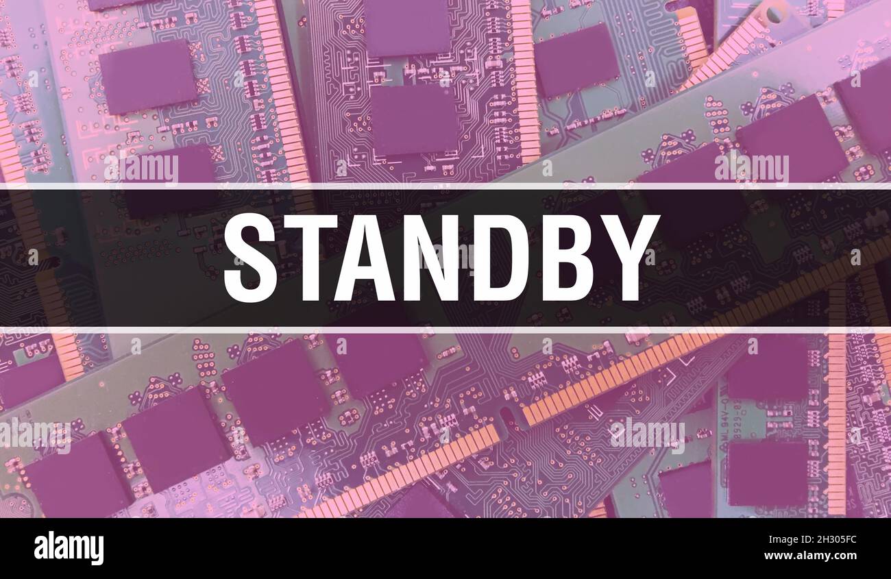 Standby text written on Circuit Board Electronic abstract technology ...