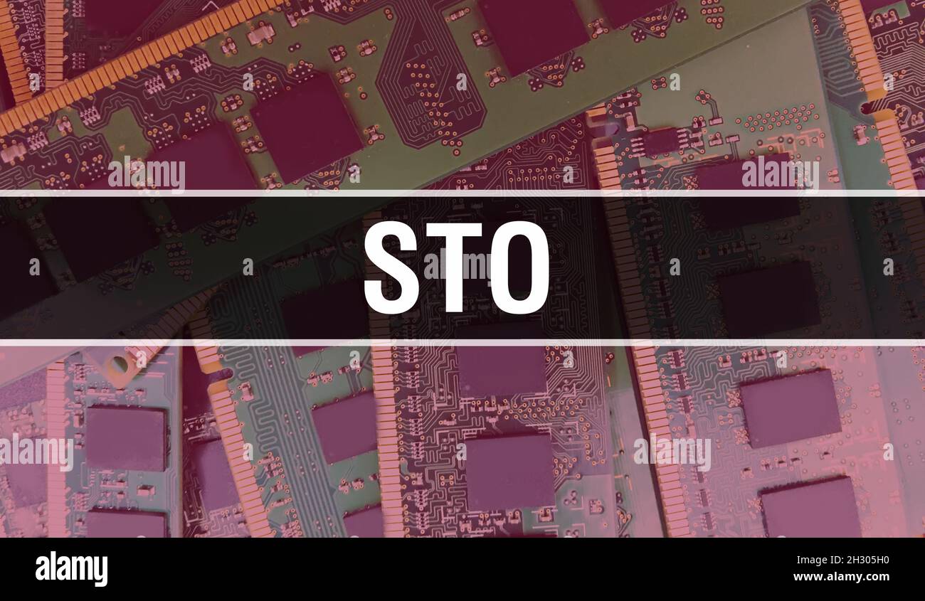 STO with Technology Motherboard Digital. STO and Computer Circuit Board ...
