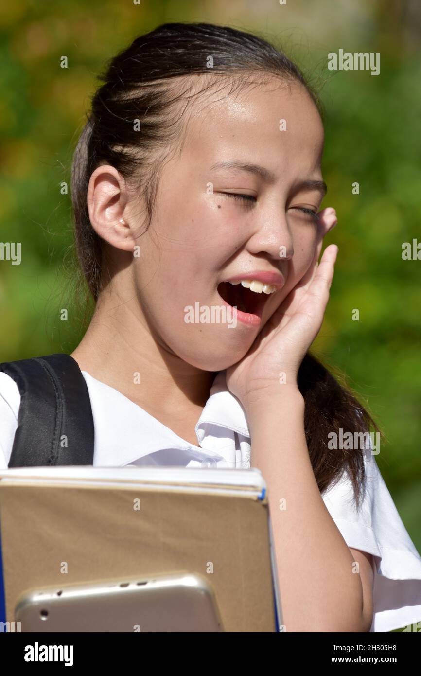 Female student toothache hi-res stock photography and images - Alamy