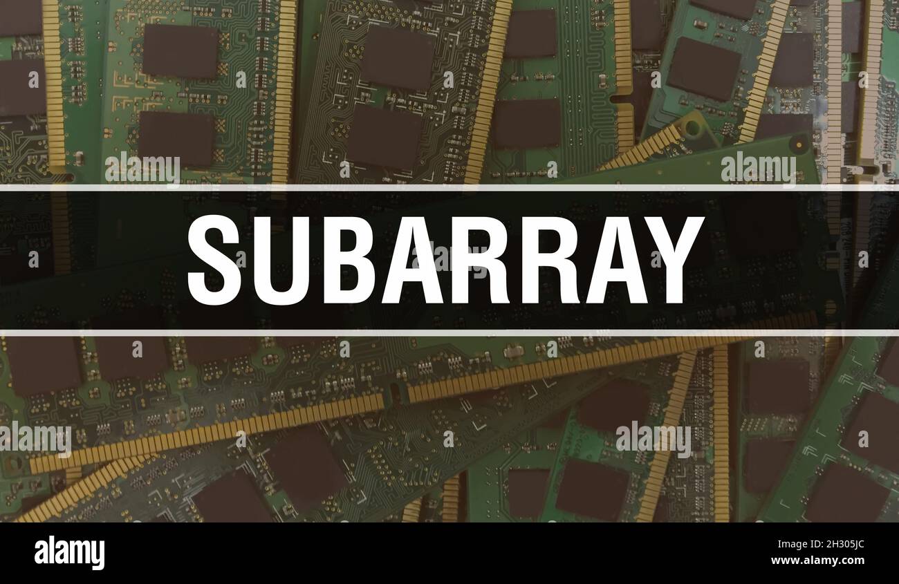 Subarray with Electronic Computer Hardware technology background ...