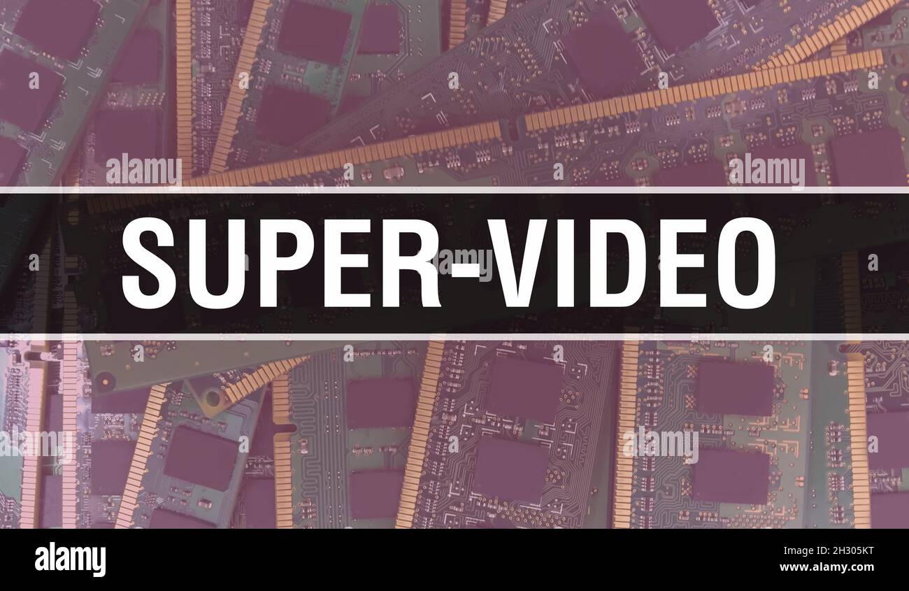 Super-video concept illustration using Computer Chip in Circuit Board ...