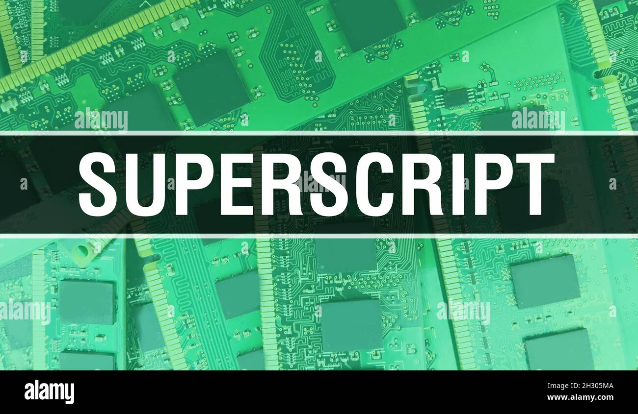 Superscript with Technology Motherboard Digital. Superscript and ...