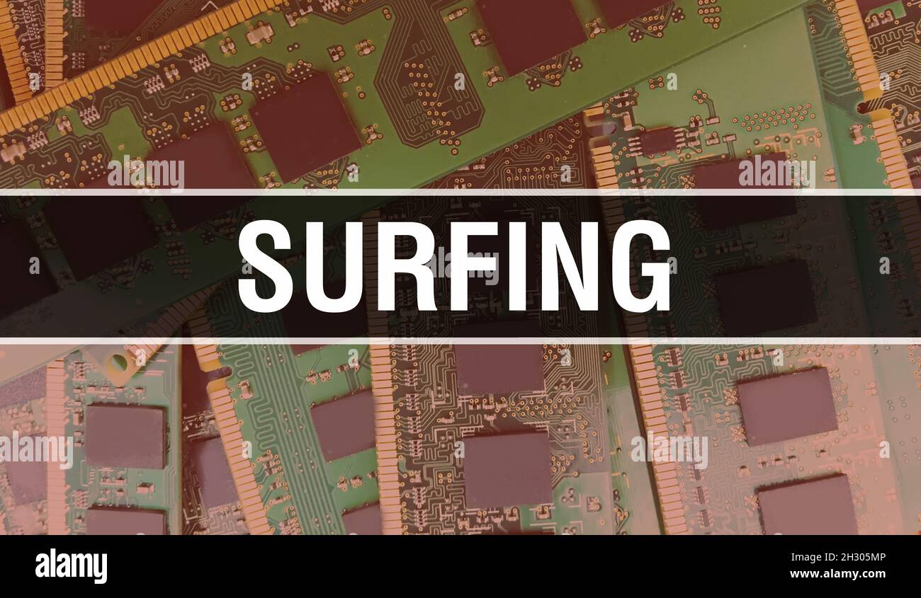 Surfing with Technology Motherboard Digital. Surfing and Computer ...