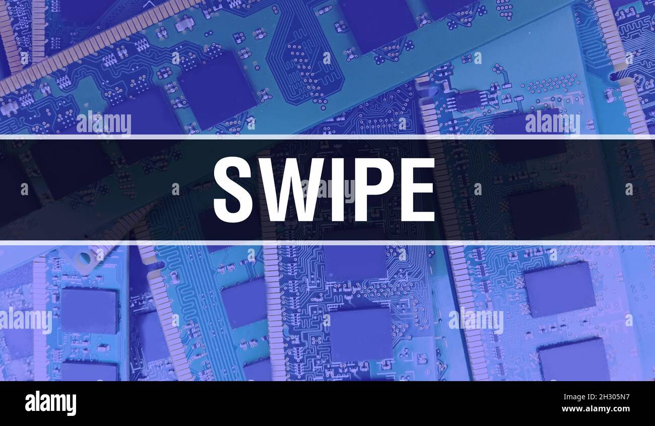 Swipe with Technology Motherboard Digital. Swipe and Computer Circuit ...