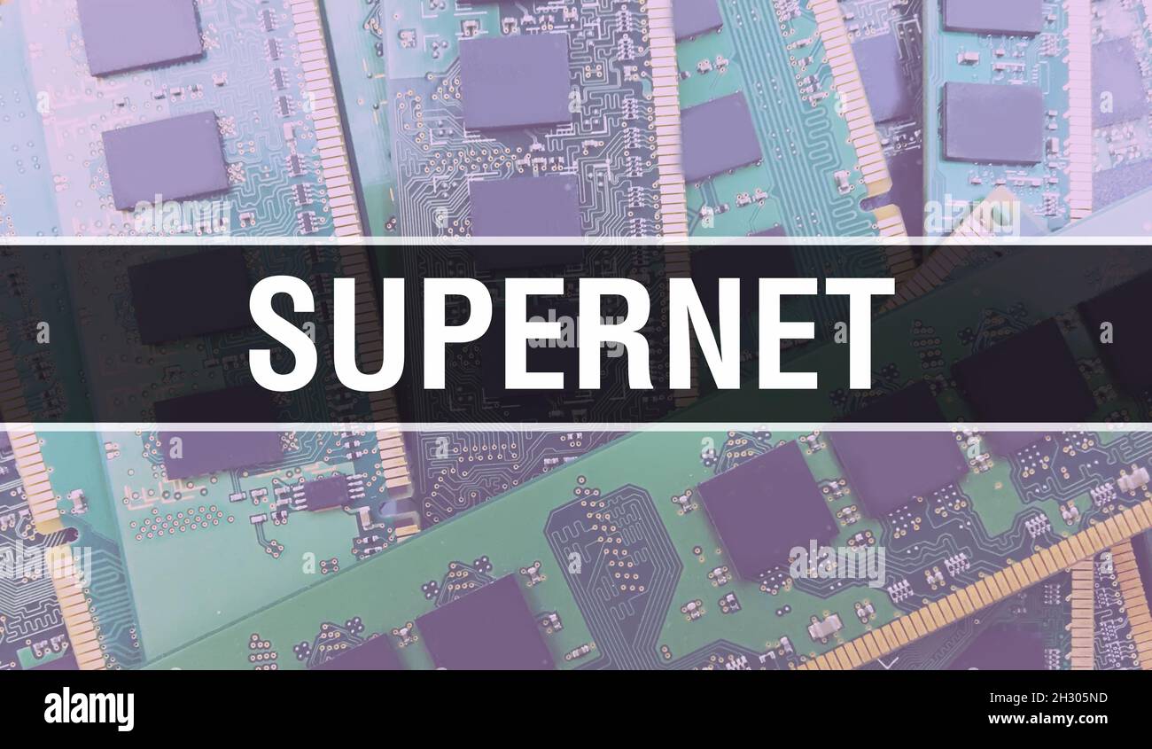 Supernet with Electronic components on integrated circuit board ...