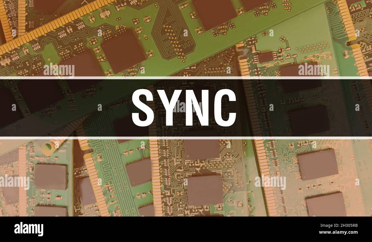 Sync with Technology Motherboard Digital. Sync and Computer Circuit ...