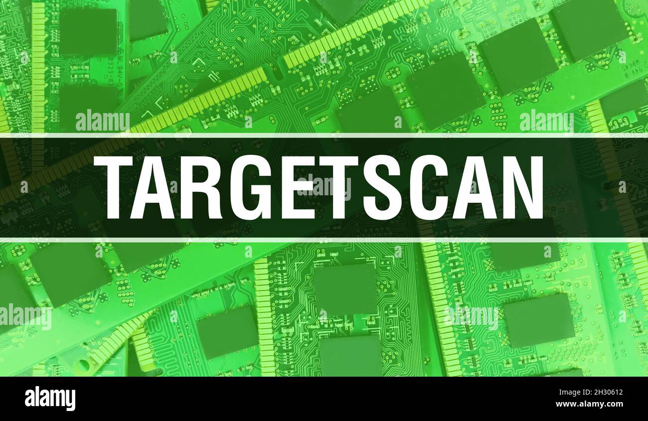 TargetScan concept with Electronic Integrated Circuit on circuit board ...