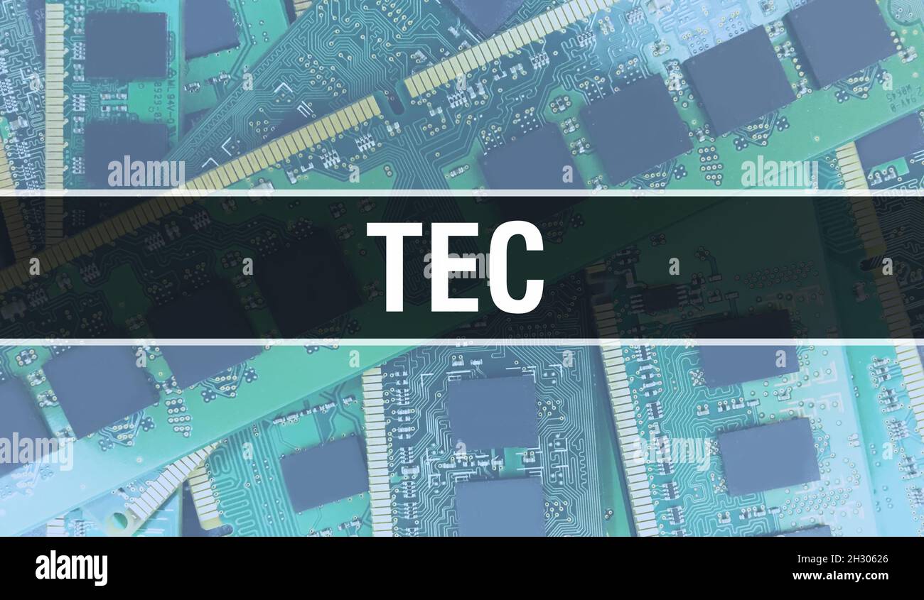 TEC concept with Electronic Integrated Circuit on circuit board. TEC ...