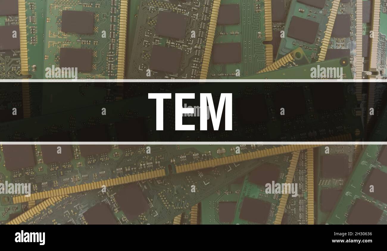Tem With Electronic Computer Hardware Technology Background Abstract