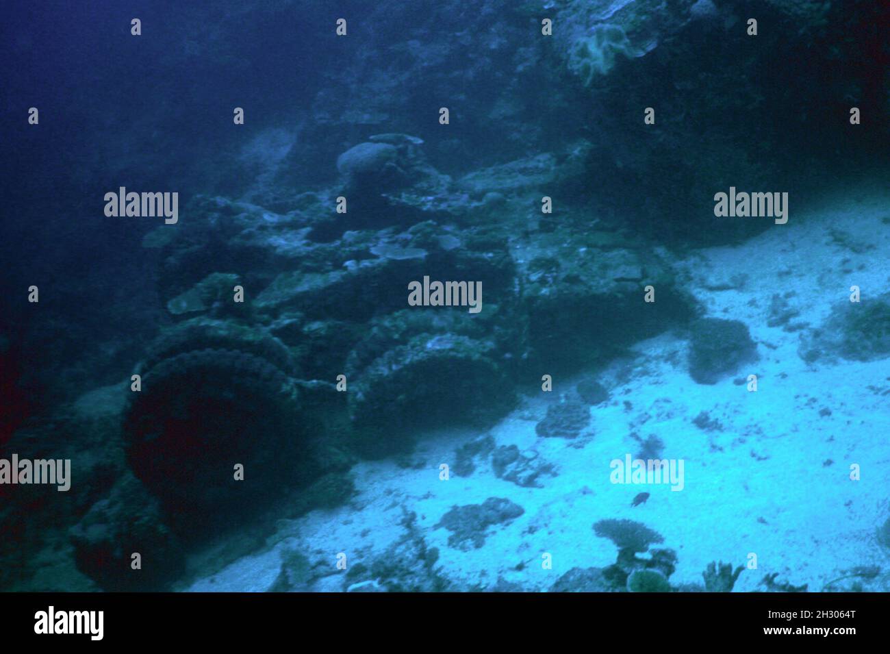 Sunken vehicle, White Beach WWII Military Dump, taken in 1999, M ...
