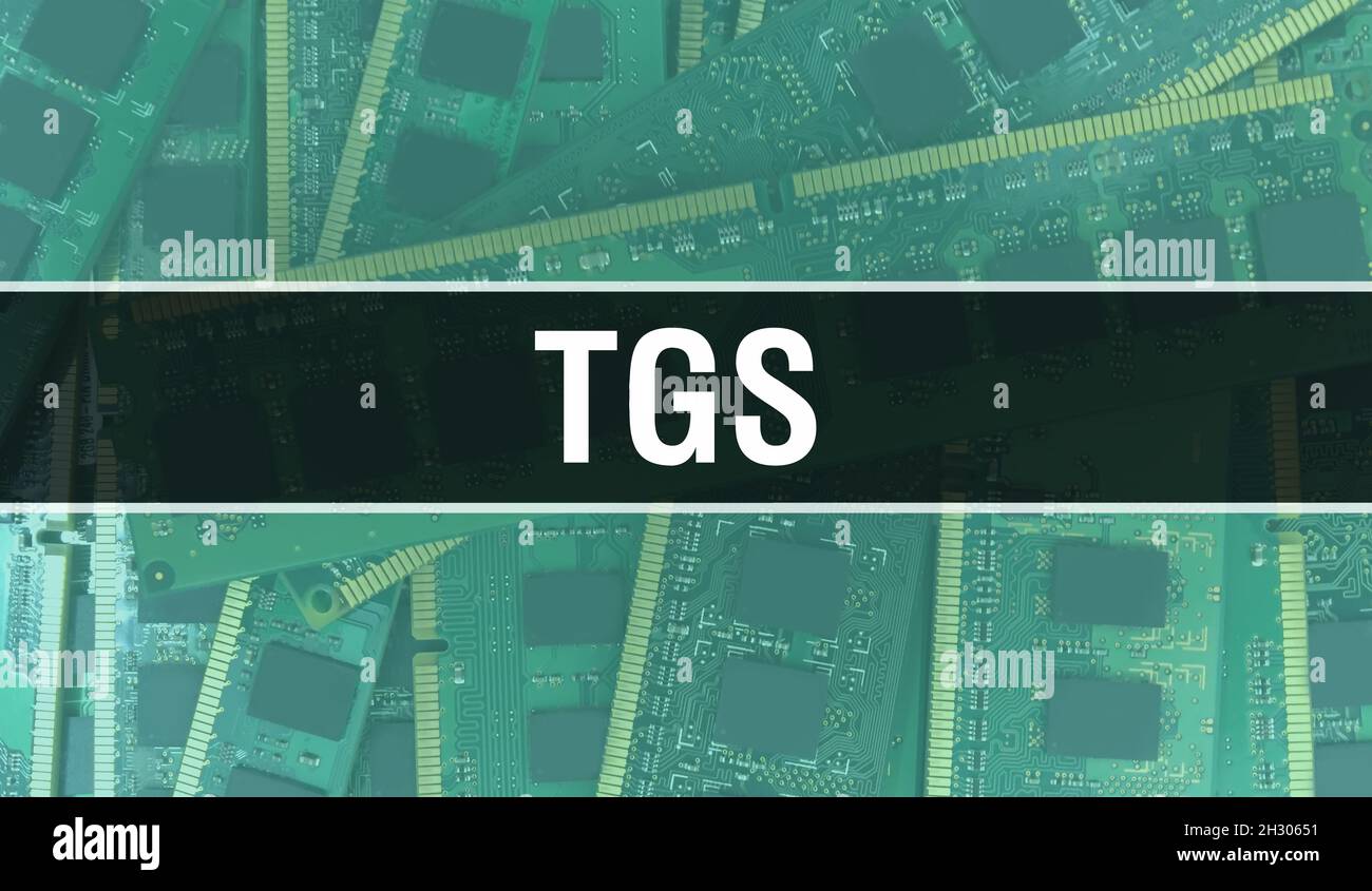 TGS concept illustration using Computer Chip in Circuit Board. TGS ...