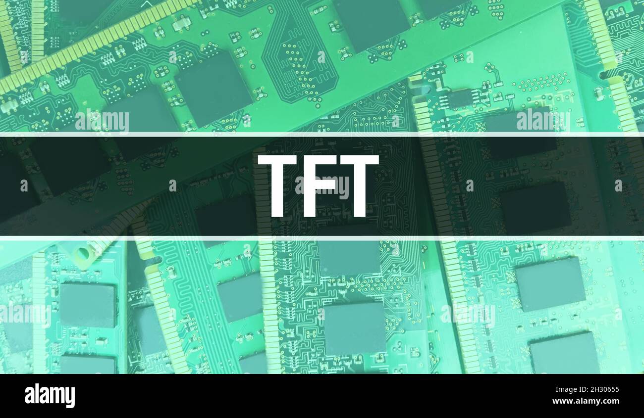 TFT with Technology Motherboard Digital. TFT and Computer Circuit Board ...