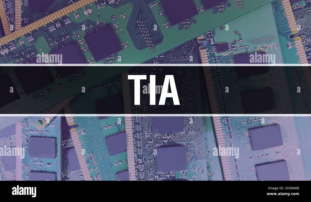 TIA with Technology Motherboard Digital. TIA and Computer Circuit Board ...