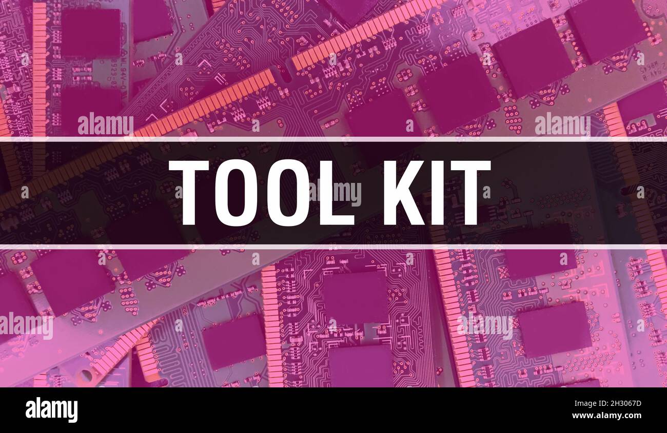 Tool Kit concept with Electronic Integrated Circuit on circuit board ...