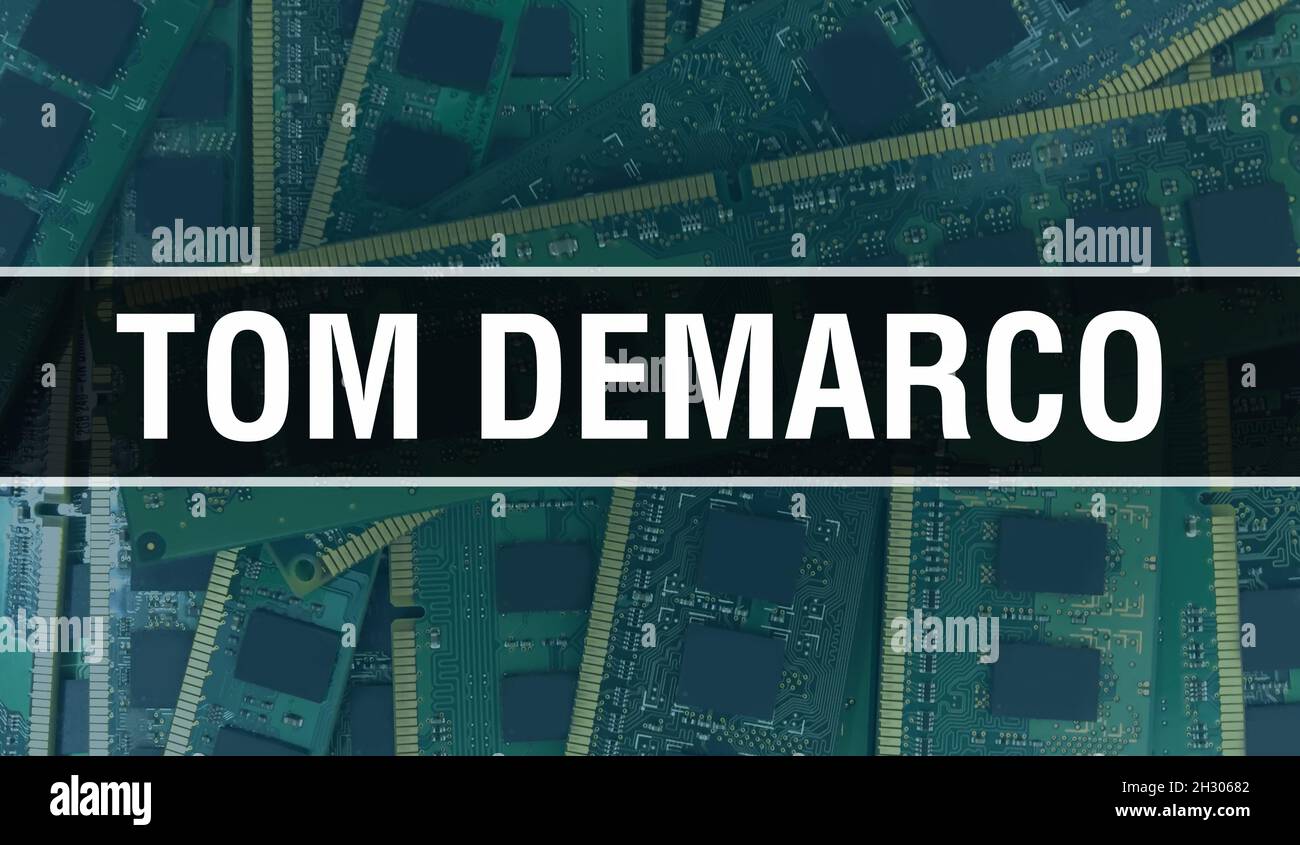 Tom DeMarco concept illustration using Computer Chip in Circuit Board ...