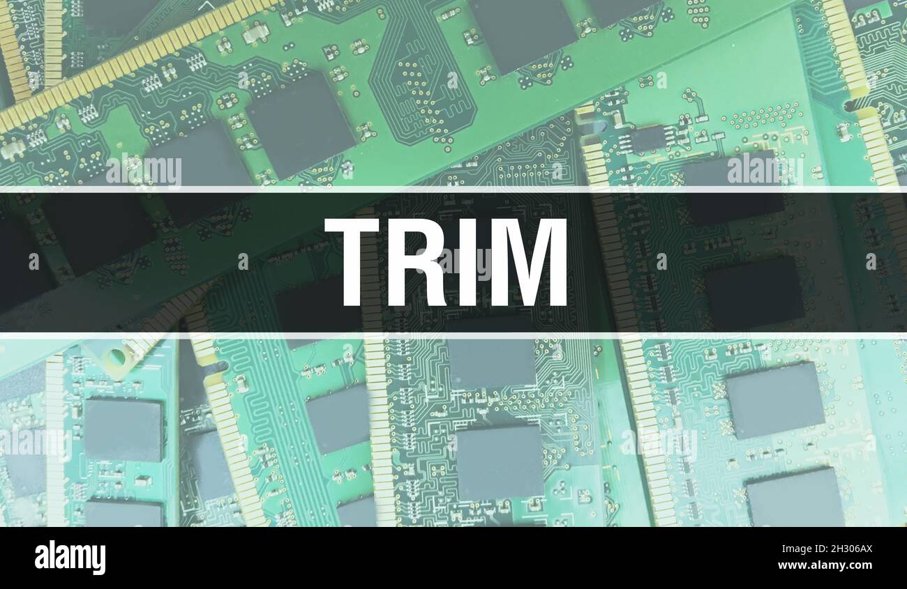 TRIM with Technology Motherboard Digital. TRIM and Computer Circuit ...