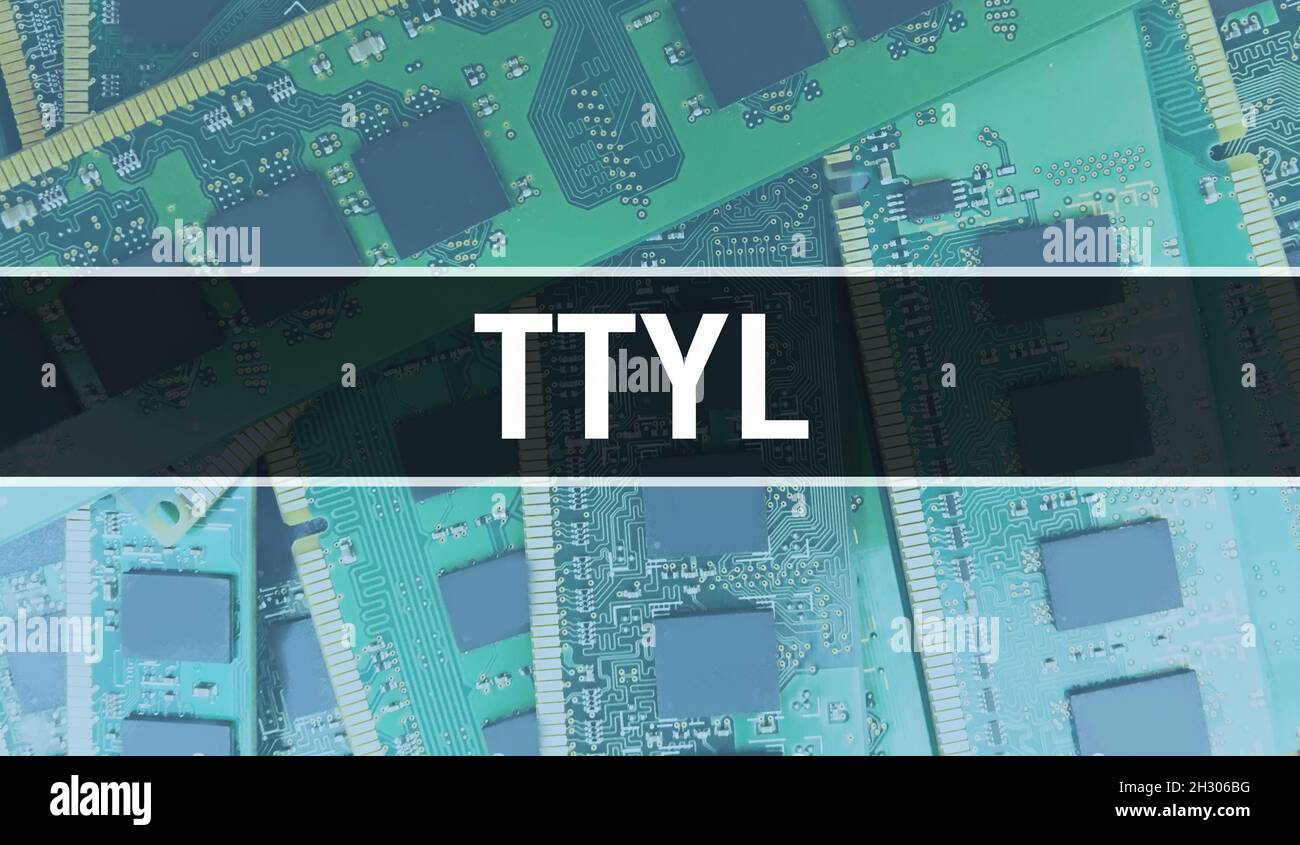 TTYL with Technology Motherboard Digital. TTYL and Computer Circuit ...