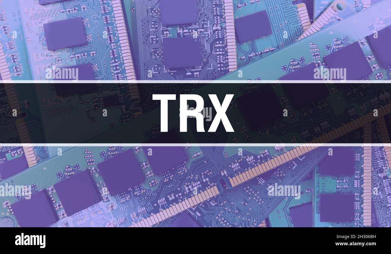 Trx Text Written On Circuit Board Electronic Abstract Technology