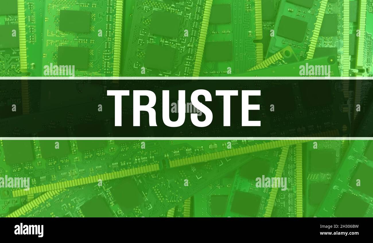 Truste With Electronic Computer Hardware Technology Background