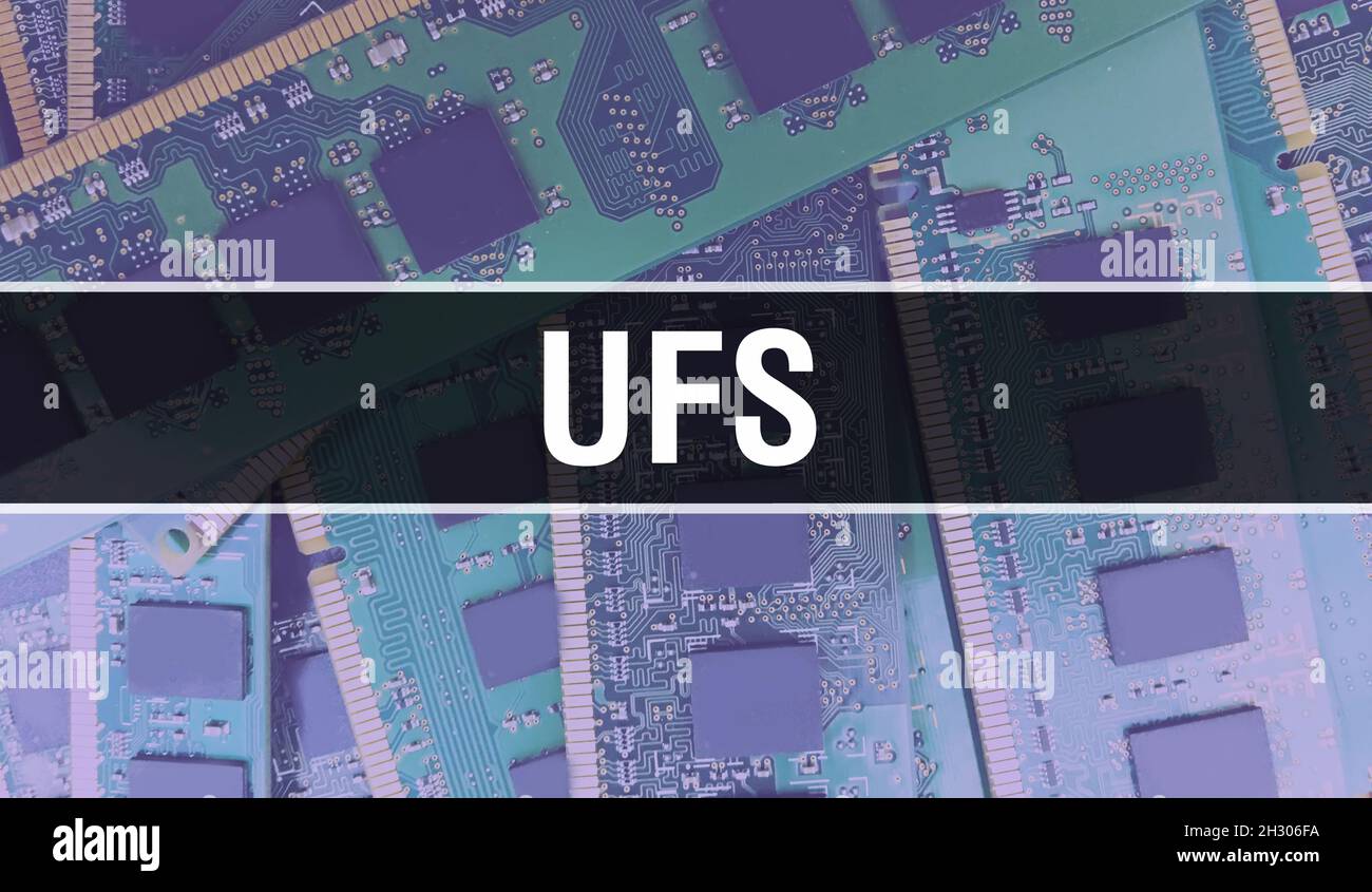 UFS with Technology Motherboard Digital. UFS and Computer Circuit Board ...