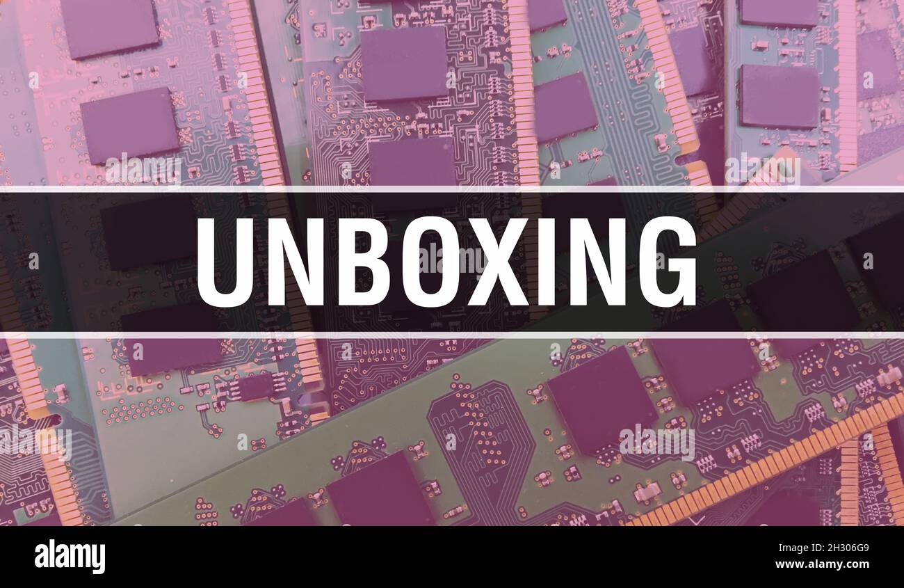 Unboxing with Electronic components on integrated circuit board ...