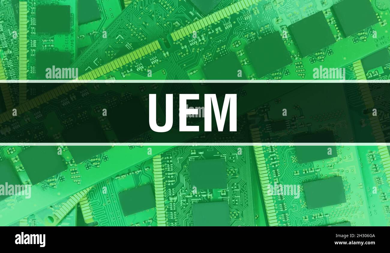 UEM concept with Electronic Integrated Circuit on circuit board. UEM ...