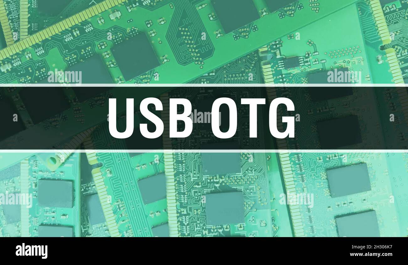 USB OTG text written on Circuit Board Electronic abstract technology ...