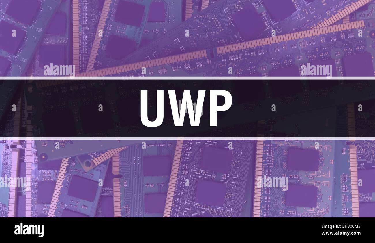 UWP with Technology Motherboard Digital. UWP and Computer Circuit Board ...