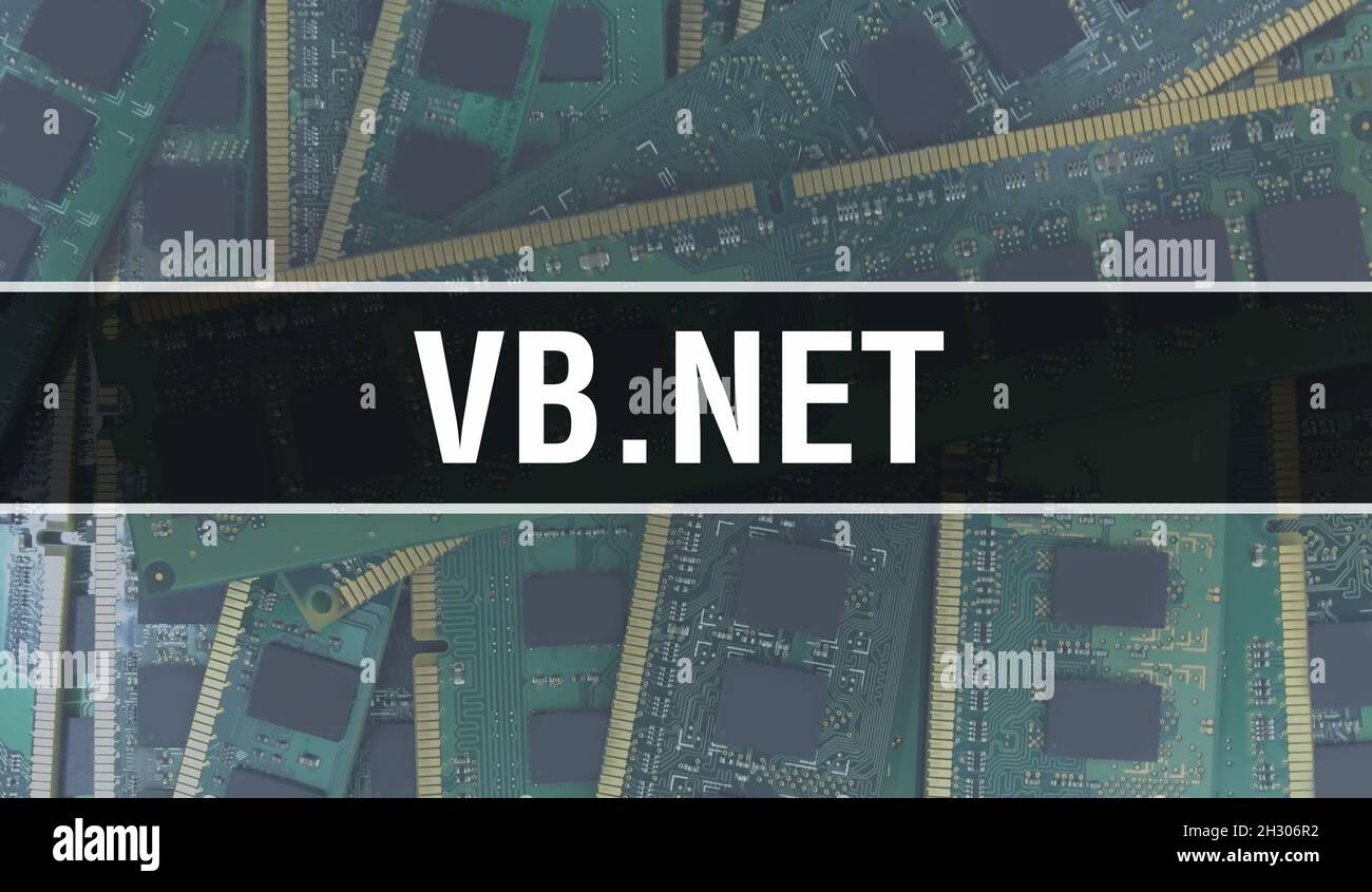 VB.NET with Technology Motherboard Digital. VB.NET and Computer Circuit ...