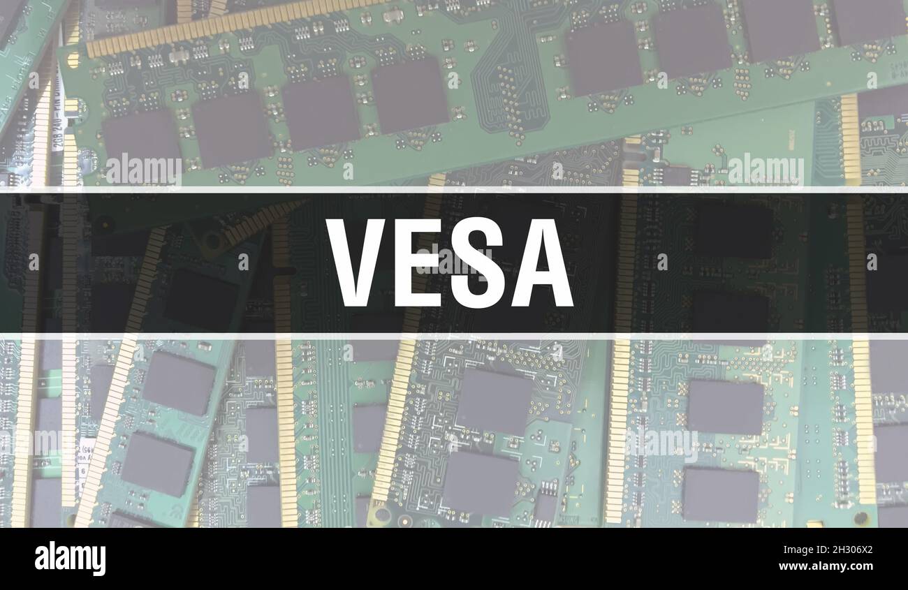 Vesa Concept With Electronic Integrated Circuit On Circuit Board Vesa With Computer Chip In