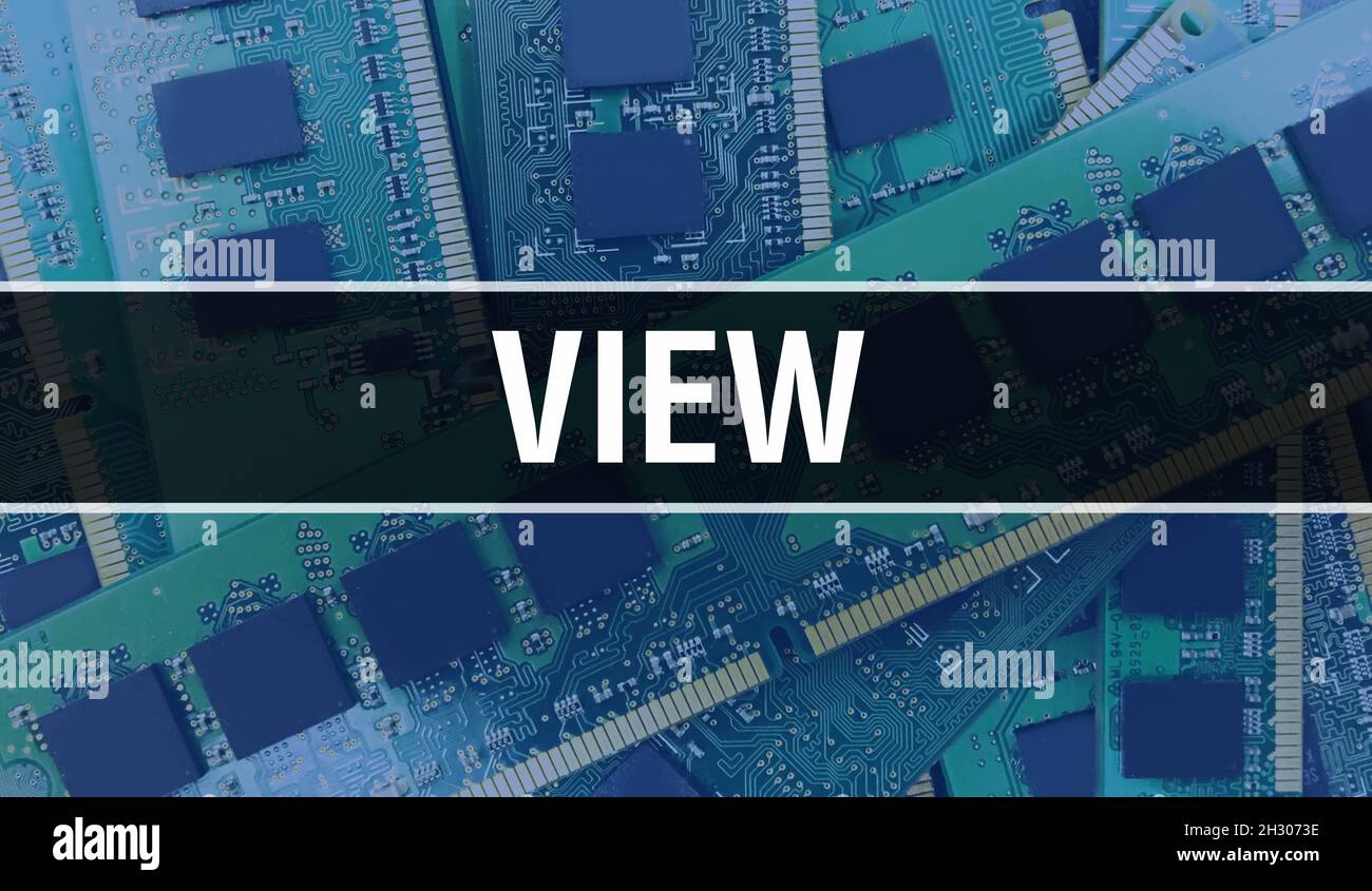 View With Electronic Computer Hardware Technology Background Abstract
