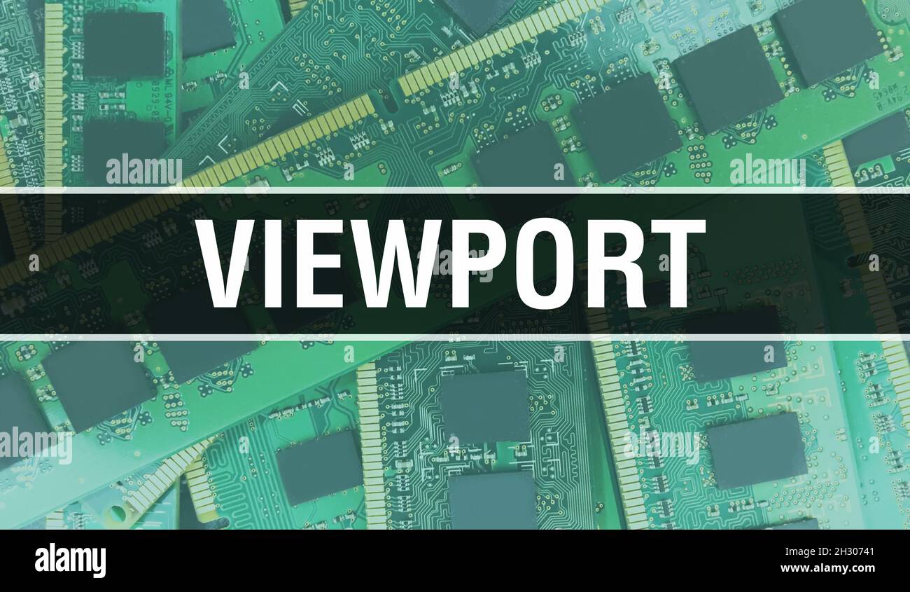 Viewport concept illustration using Computer Chip in Circuit Board ...
