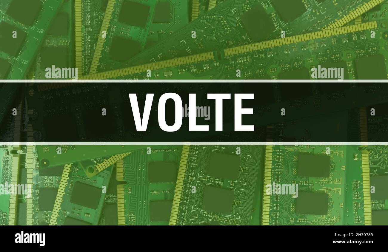 VoLTE with Technology Motherboard Digital. VoLTE and Computer Circuit ...