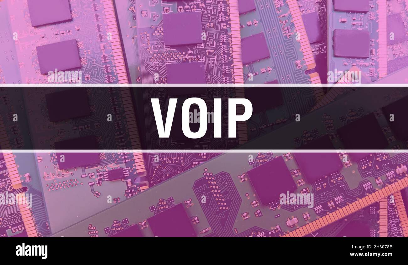 VoIP concept with Computer motherboard. VoIP text written on Technology ... VoIP concept with Computer motherboard. VoIP text written on Technology ...