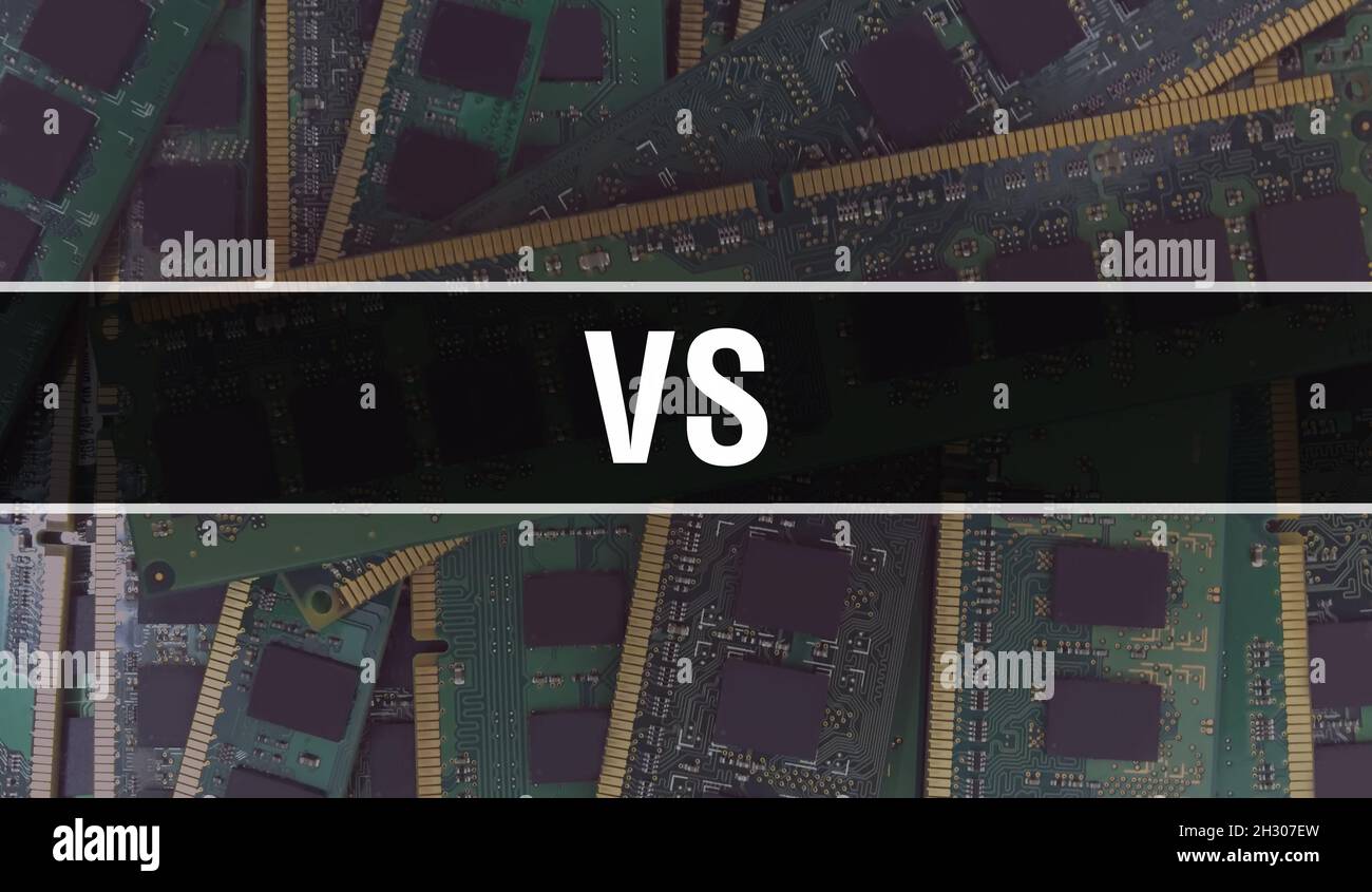 VS with Technology Motherboard Digital. VS and Computer Circuit Board ...