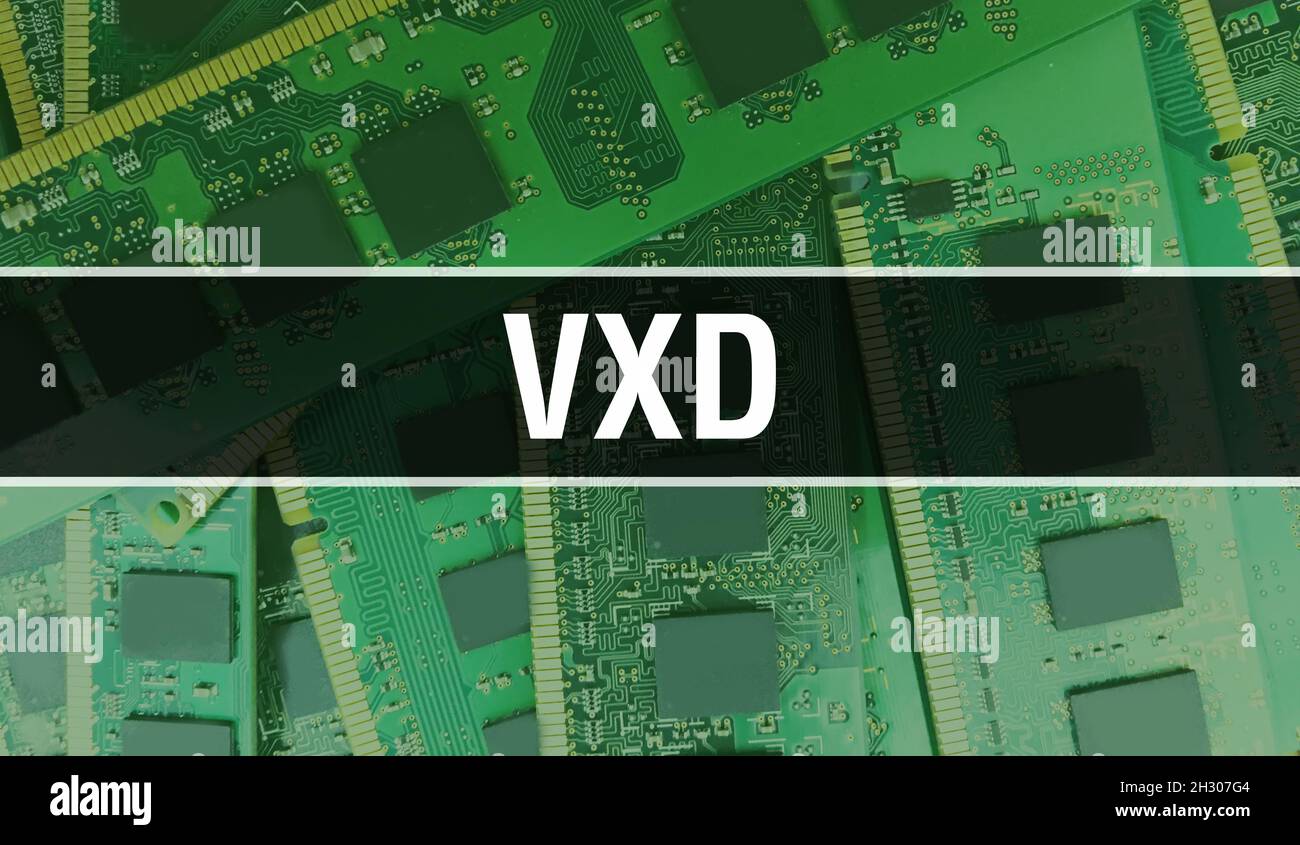 VxD text written on Circuit Board Electronic abstract technology ...