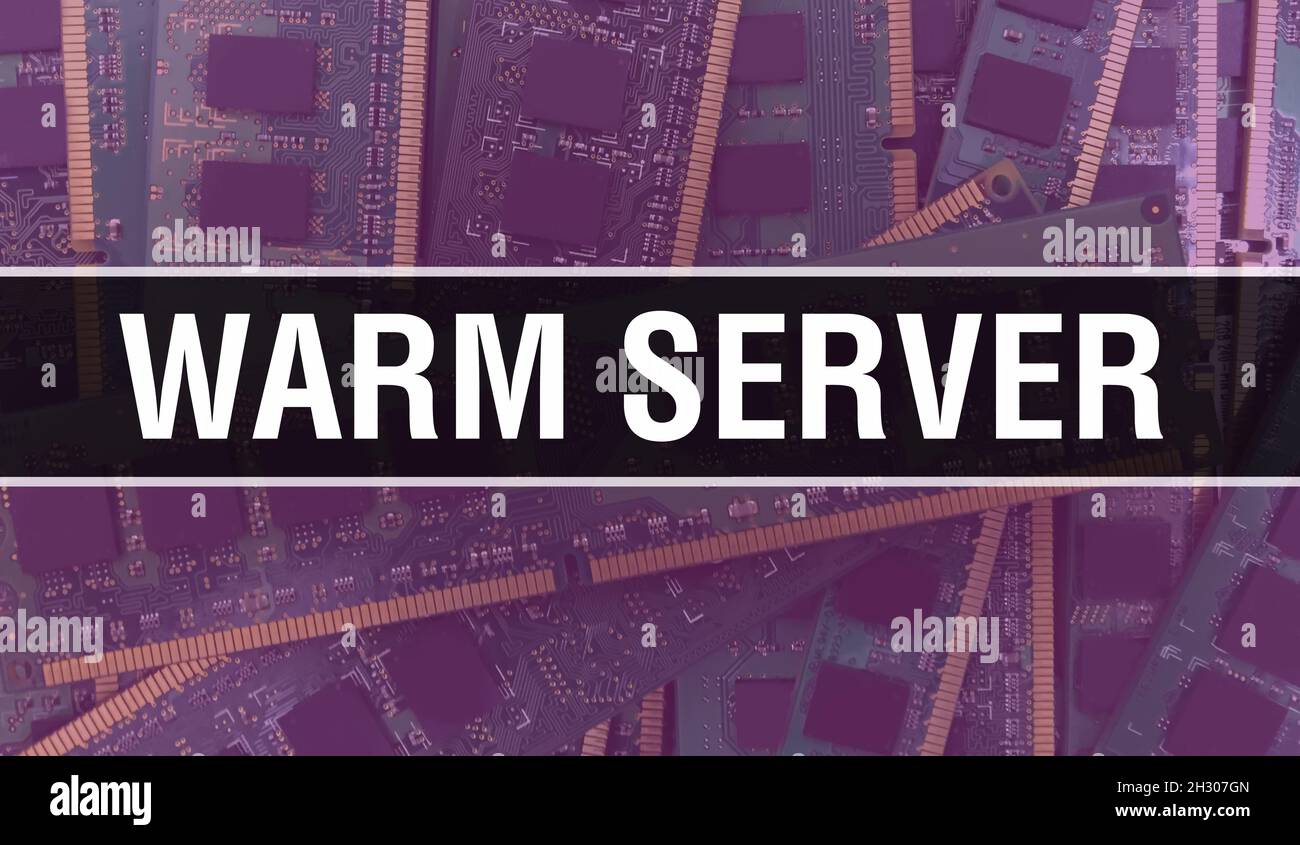 Warm Server with Technology Motherboard Digital. Warm Server and ...
