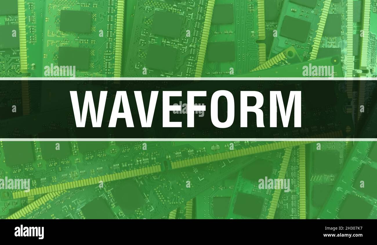 Waveform with Technology Motherboard Digital. Waveform and Computer ...