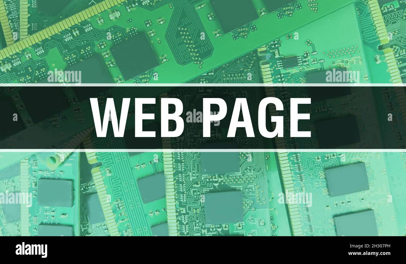 Web Page concept with Electronic Integrated Circuit on circuit board ...