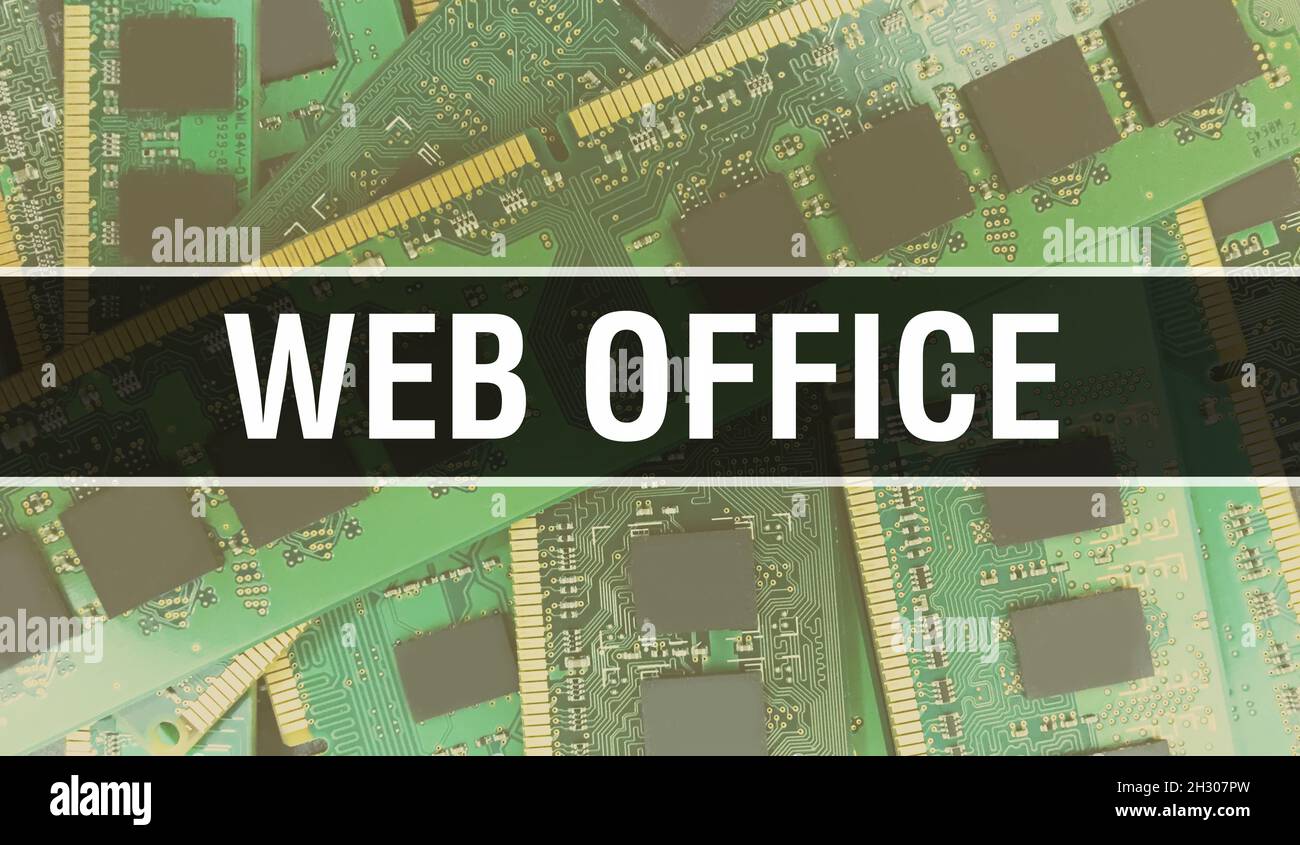 Web Office with Electronic components on integrated circuit board ...
