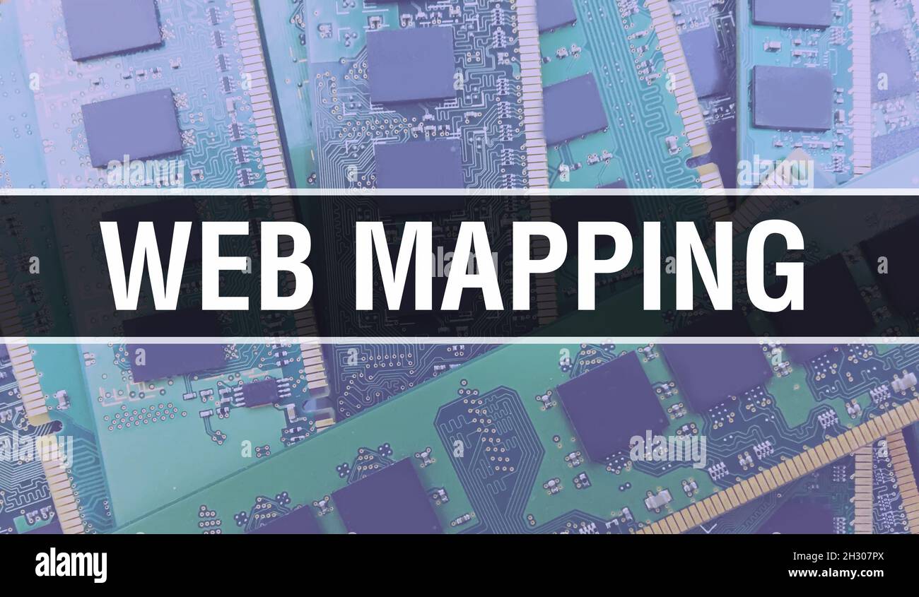 Web Mapping text written on Circuit Board Electronic abstract ...