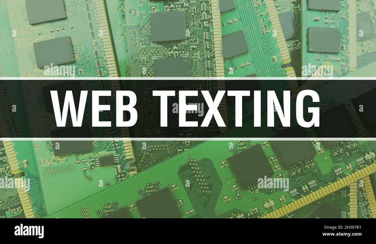 Web Texting text written on Circuit Board Electronic abstract ...
